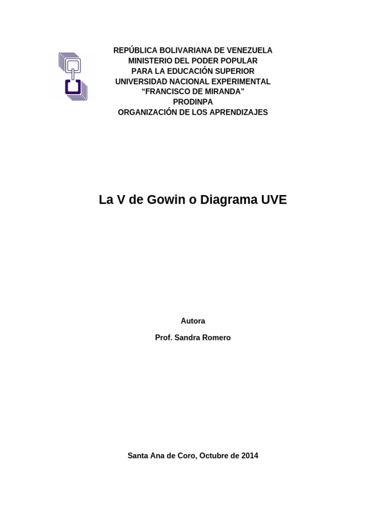 Uso Educativo del Diagrama V de Gowin | PDF | Aprendizaje | Conocimiento