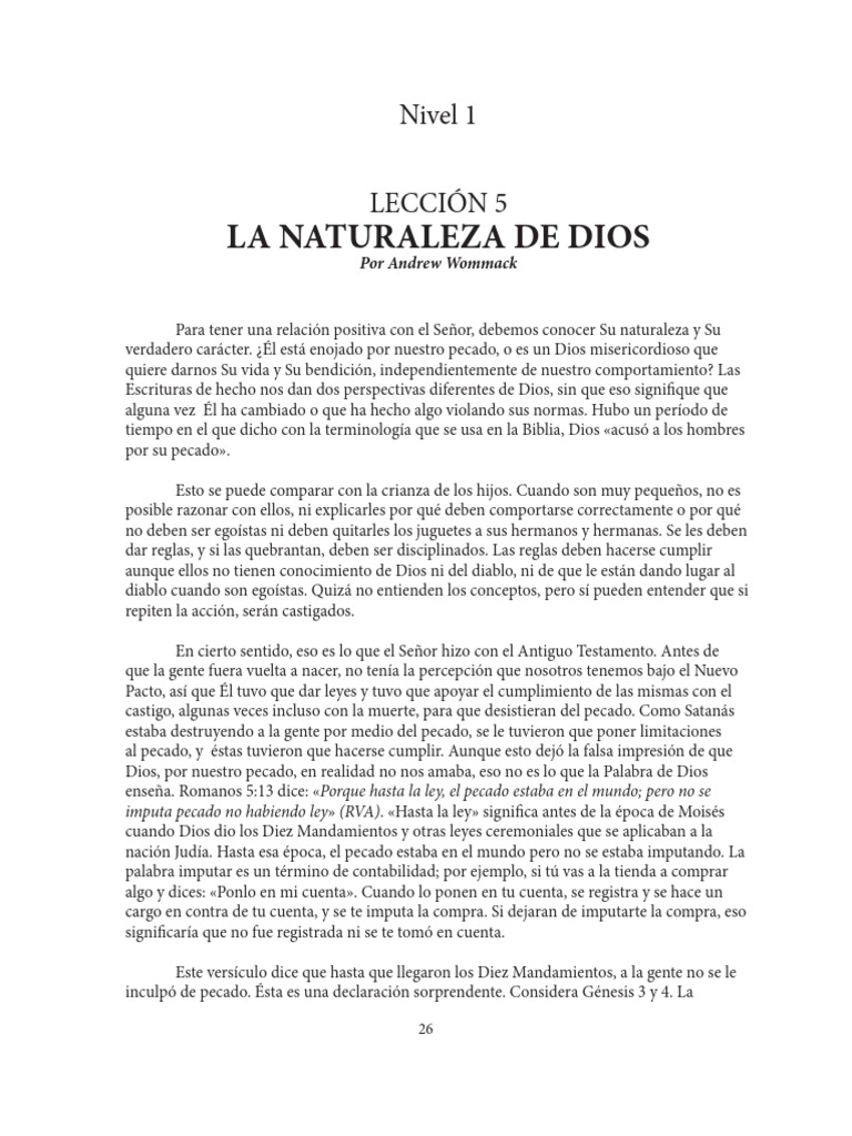 Discipleship Evangelism Study Guide Language Spanish Level 1 Lesson 5 | PDF | Pecado | Cristo ...