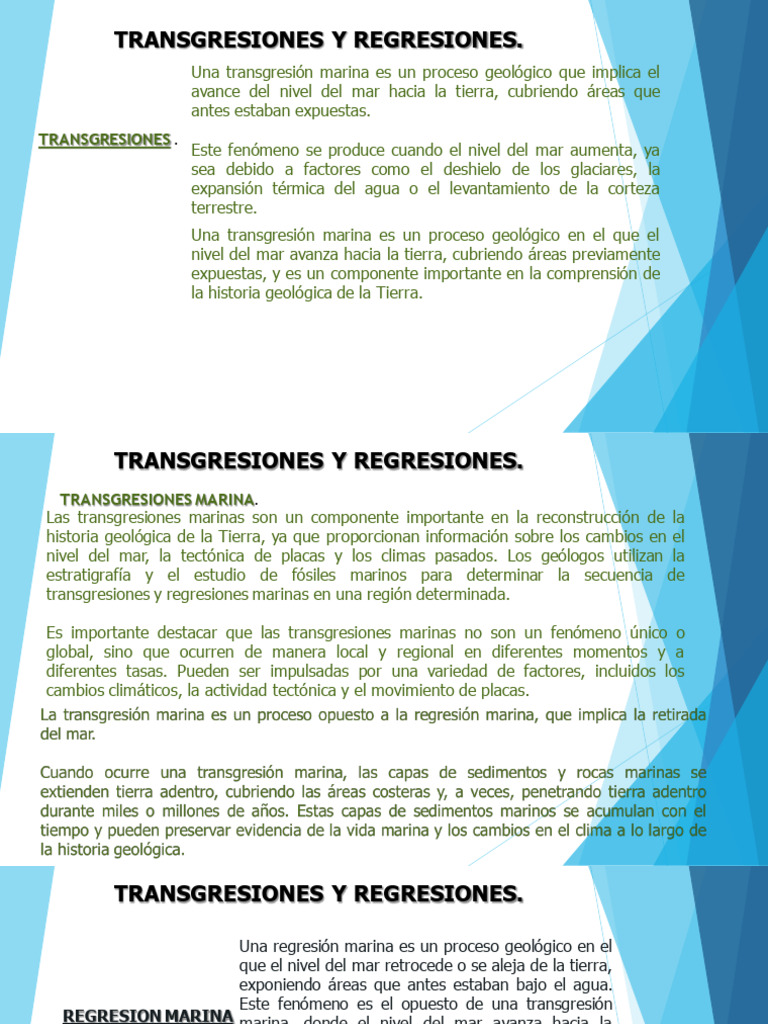 Transgresiones y Regresiones | PDF | Geología | Tierra