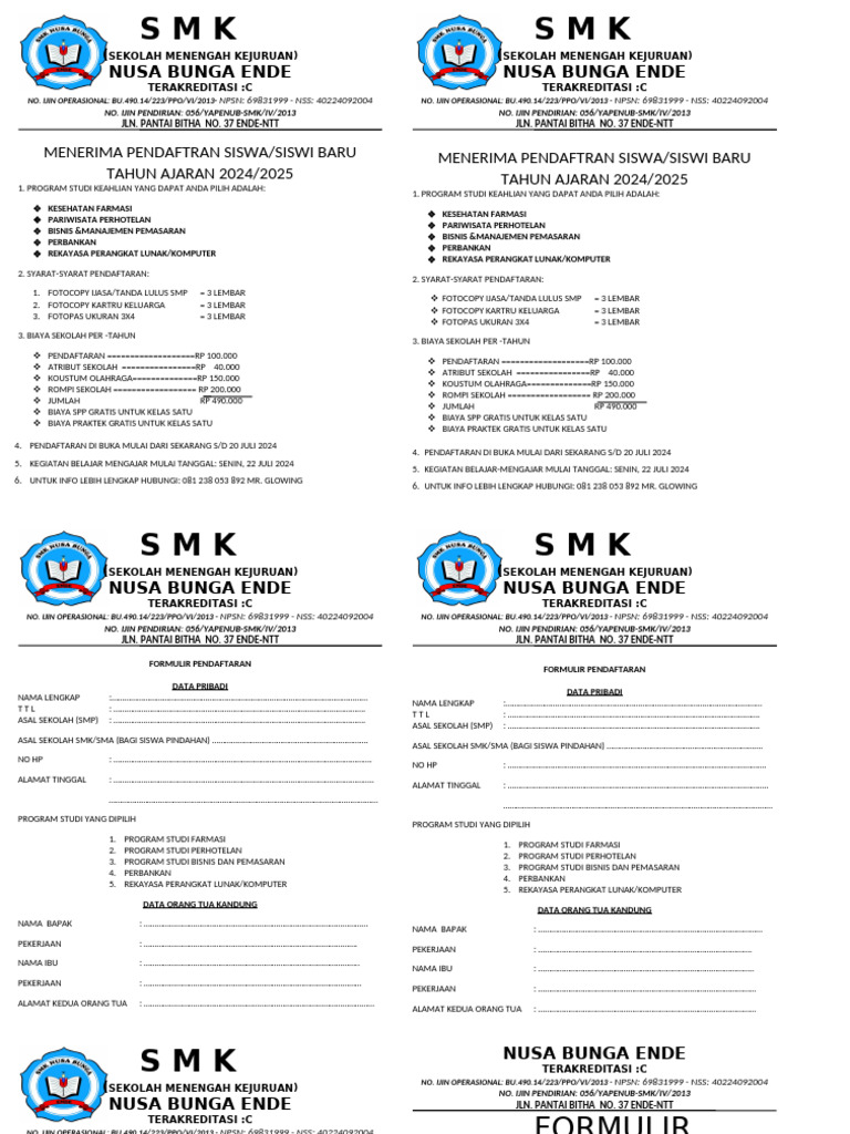 Brosur SMK Nbe | PDF