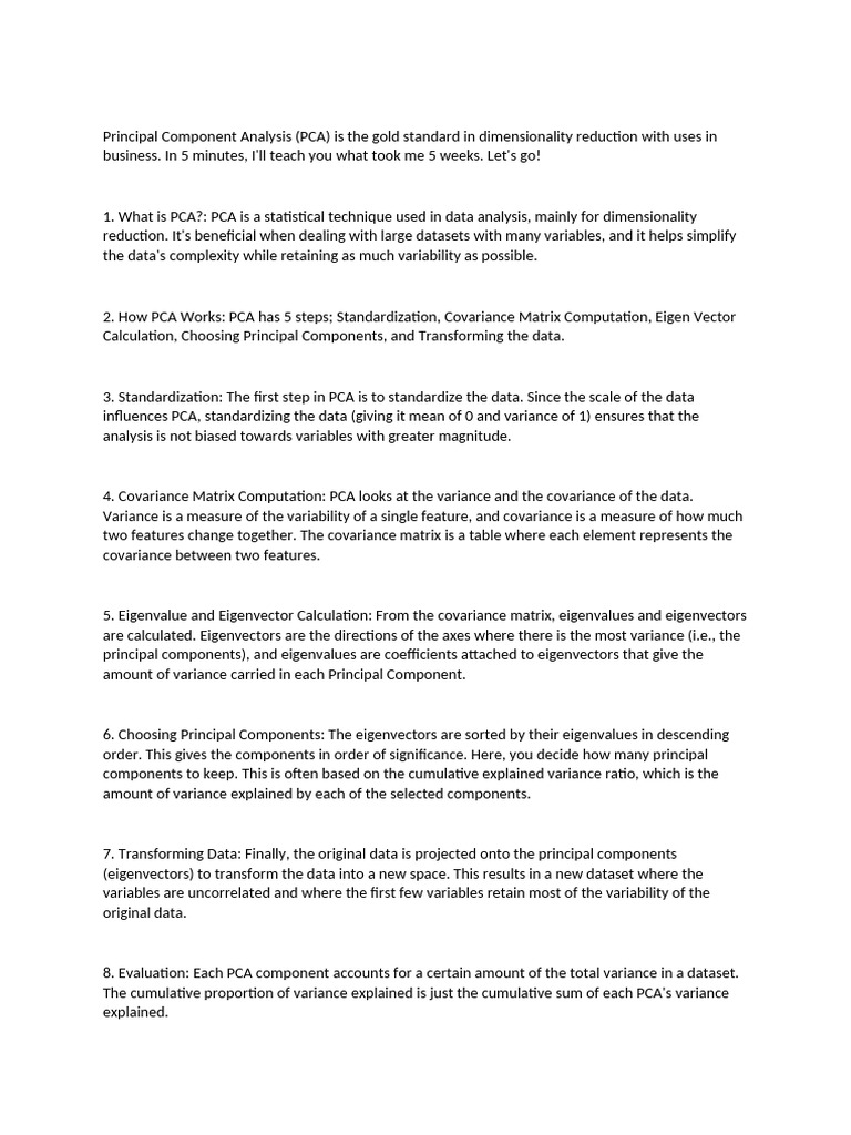 Principal Component Analysis | PDF | Principal Component Analysis | Eigenvalues And Eigenvectors