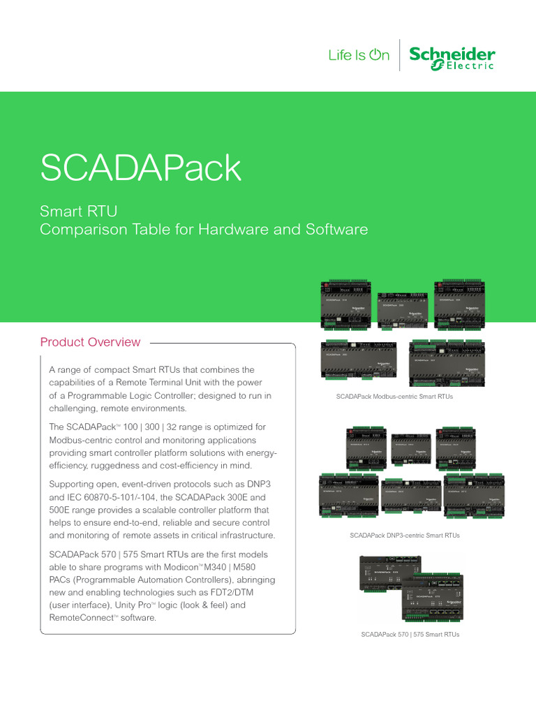 SCADAPack Comparison Guide | PDF | Programmable Logic Controller ...