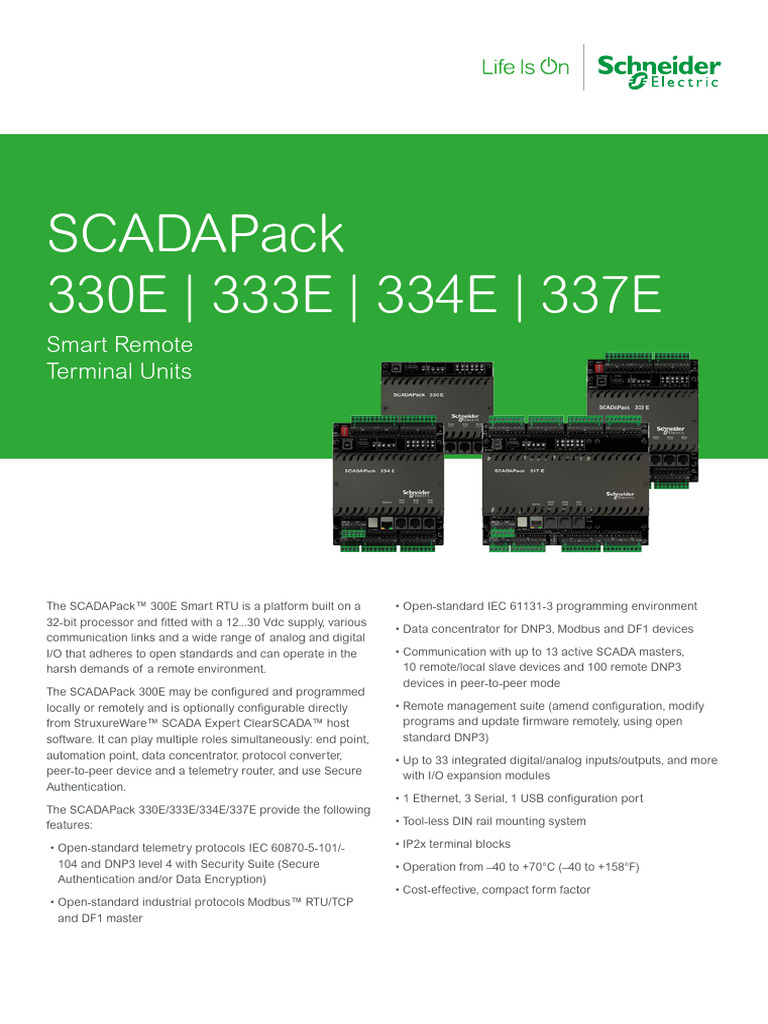 SCADAPack 33xe - 2016 | PDF | Power Supply | Microcontroller