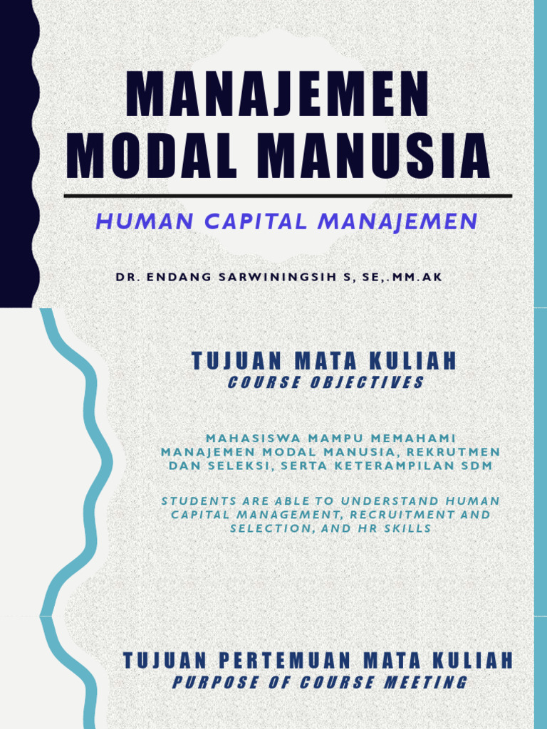 Manajemen Modal Manusia | PDF