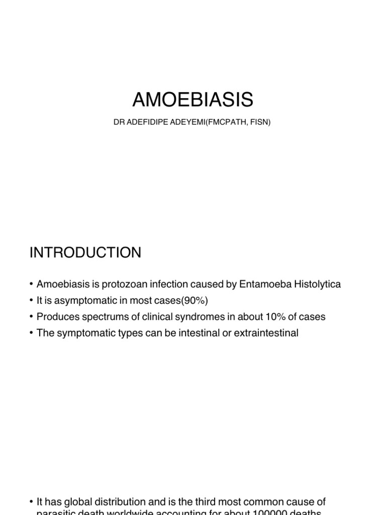 AMOEBIASIS | PDF