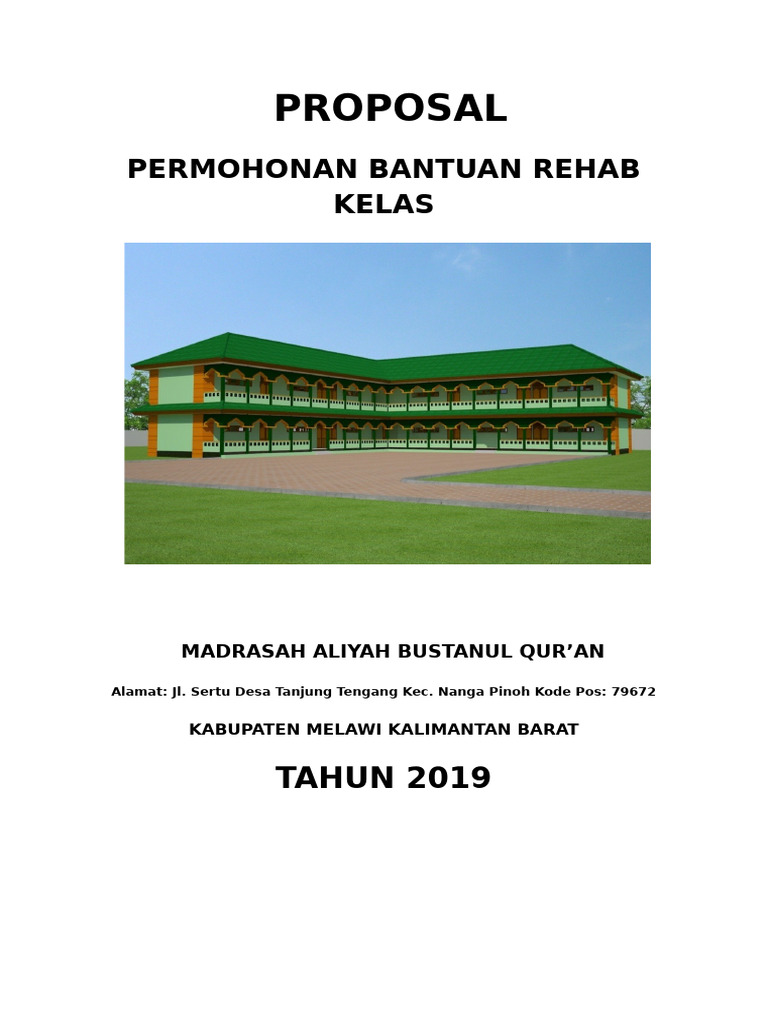 Proposal Rehab Asrama Pondok | PDF