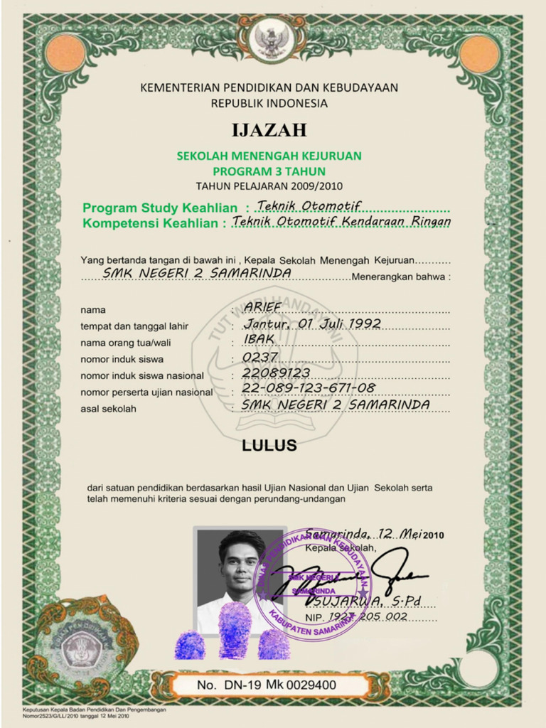Ijazah Arief | PDF