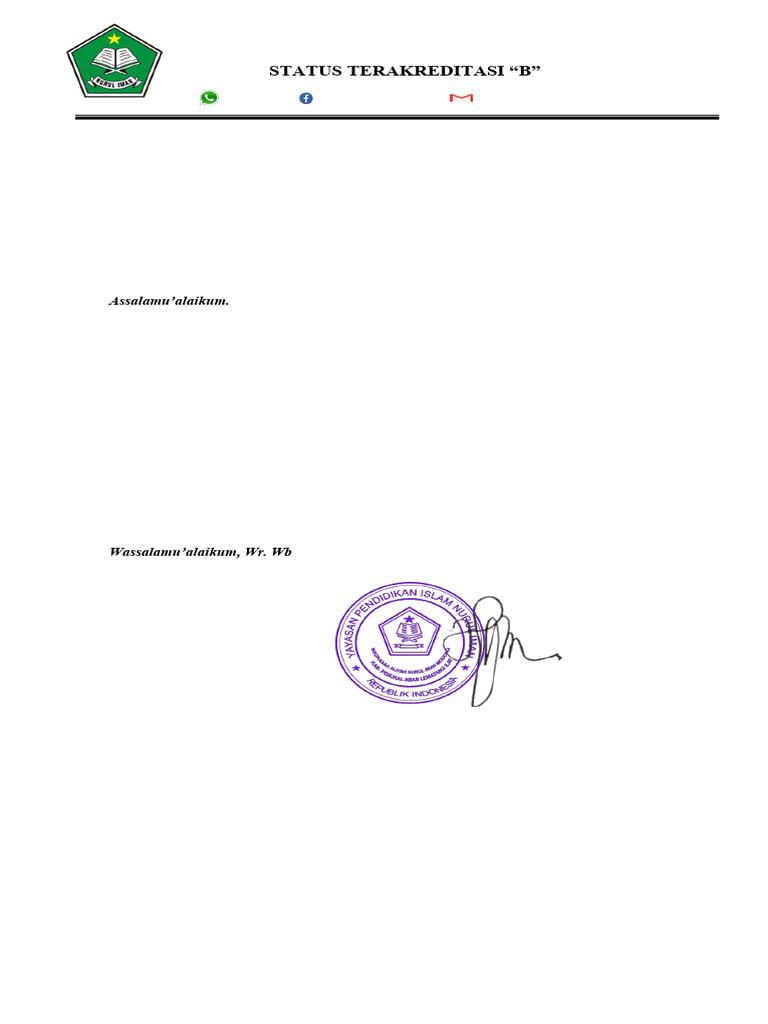 Undangan Bagi Rapor PAT MA - MODONG | PDF