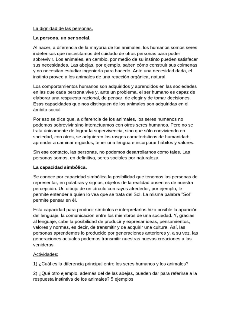 1-La Dignidad de Las Personas | PDF | Autosuperación