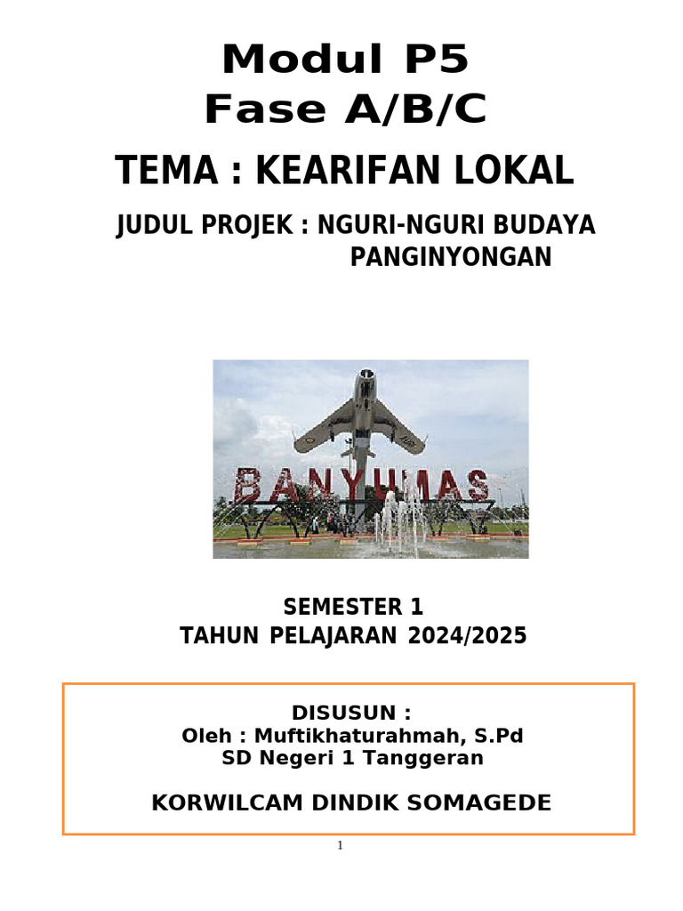 Modul P5 - KEARIFAN LOKAL FASE C - FIX | PDF
