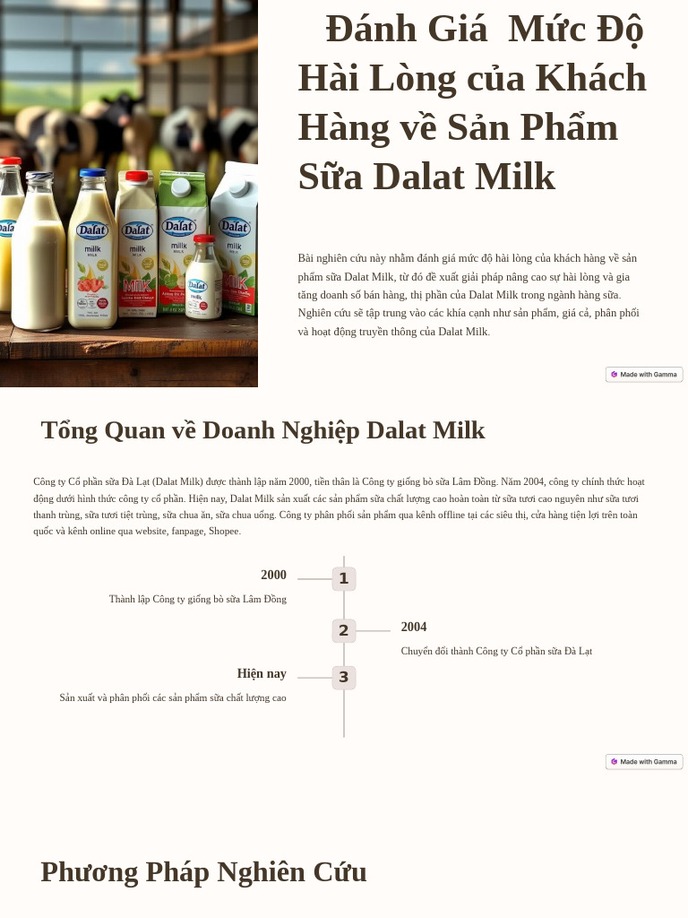 ĐÁNH Giá Muc-DJo-Hai-Long-cua-Khach-Hang-ve-San-Pham-Sua-Dalat-Milk | PDF