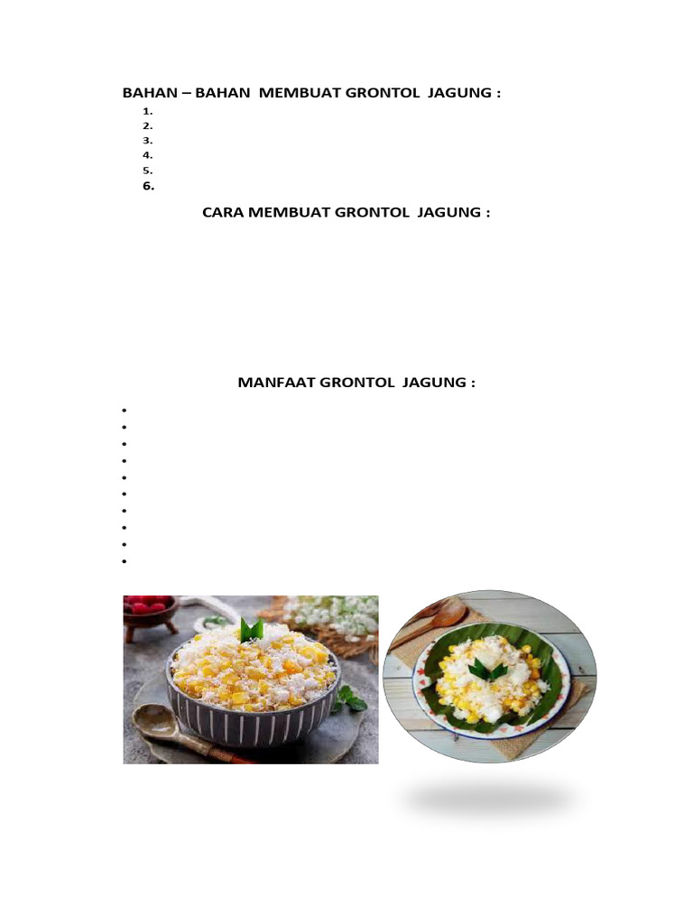 Membuat Grontol Jagung | PDF | Kesehatan Holistik | Gaya Hidup