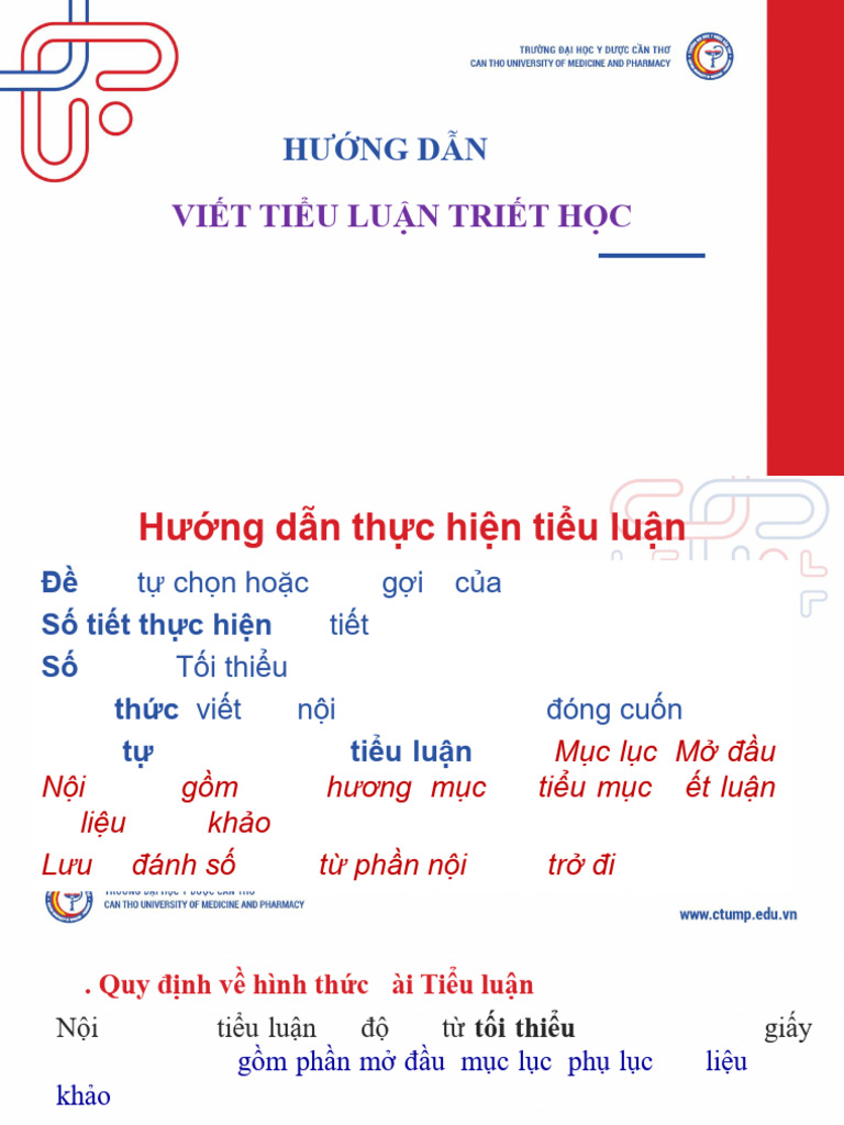 HUONG DAN TIEU LUAN TRIET - Cantho | PDF