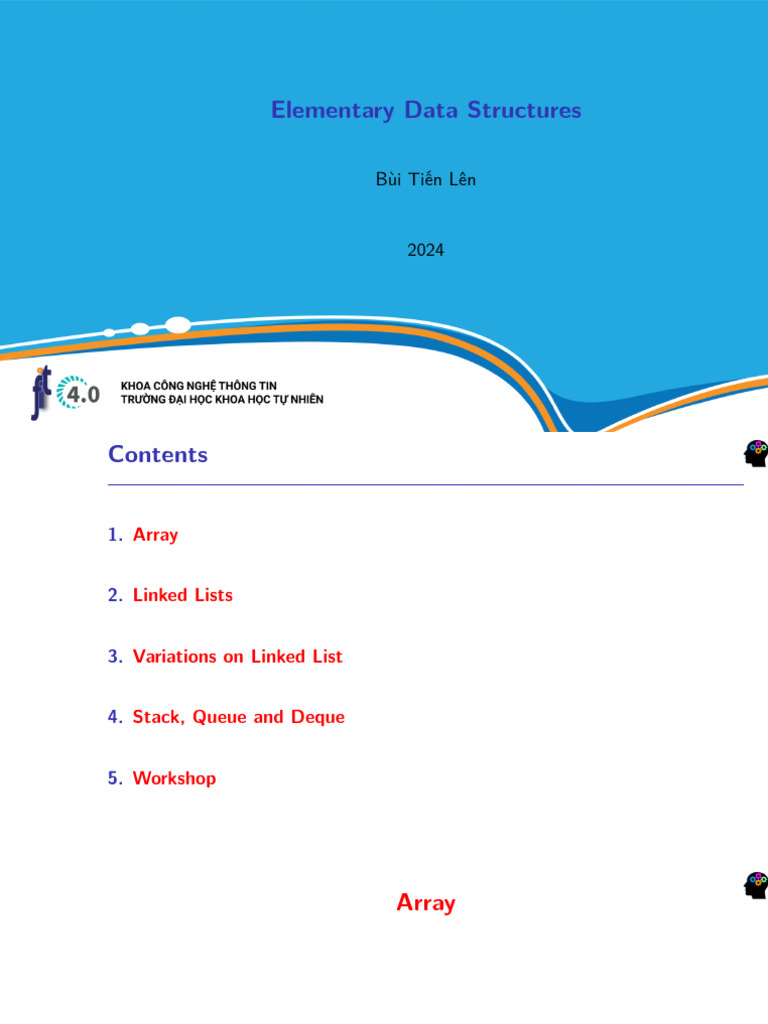 Lect04 Ds Elementary Data Structures Pdf Queue Abstract Data Type Algorithms And Data