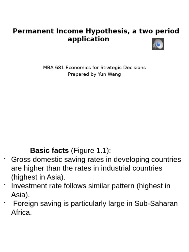 Permanent Income Hypothesis Analysis | PDF | Consumption (Economics ...