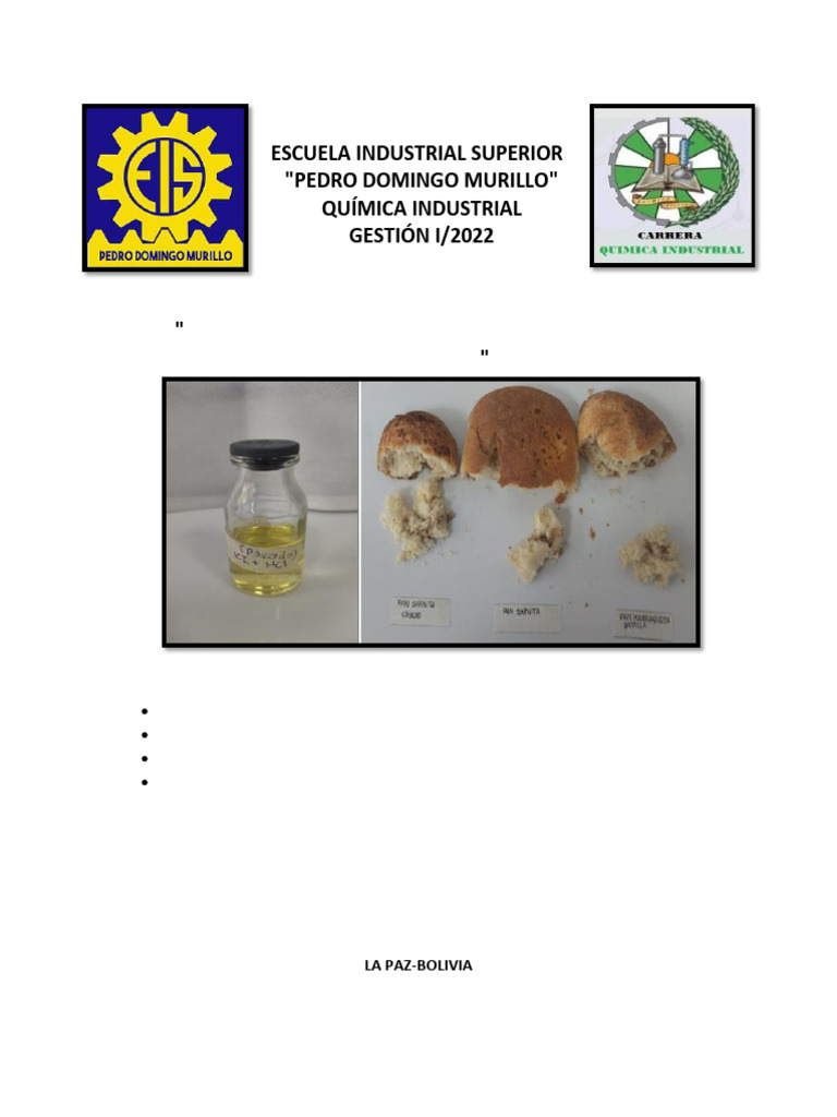 Bromato Pan | PDF | Ciencia de los Alimentos | Panes