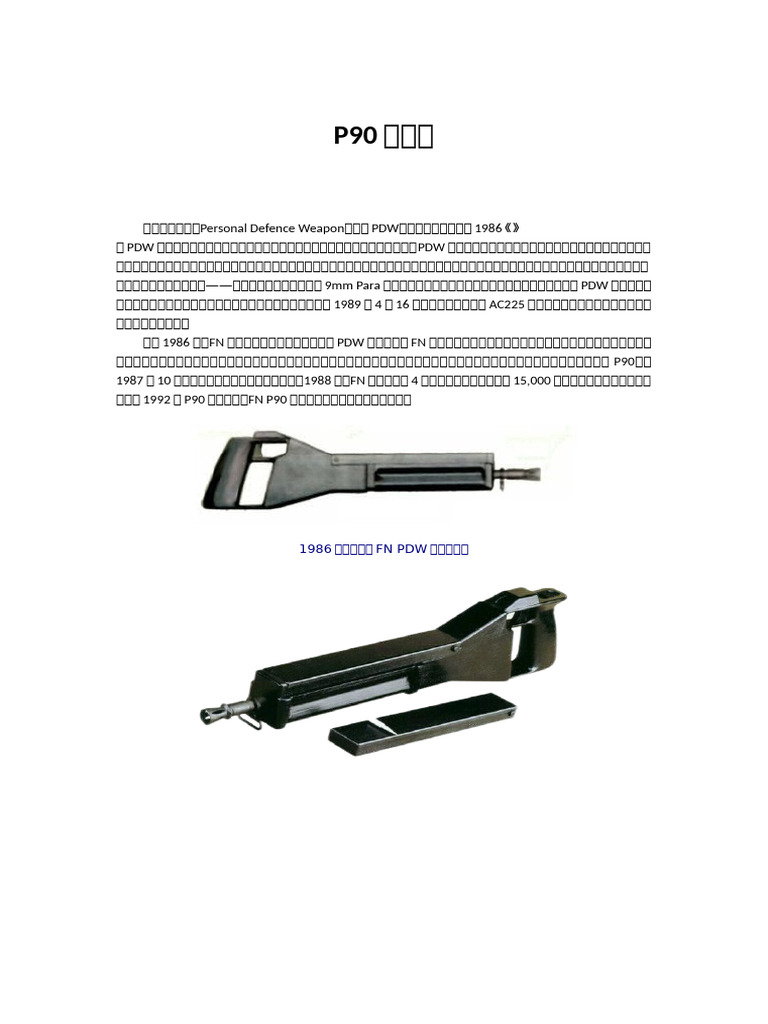 P90冲锋枪 | PDF
