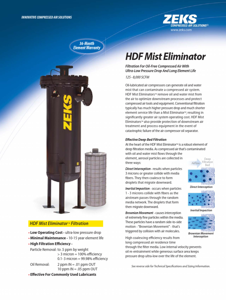 Zeks HDF Mist Eliminator June 2018 | PDF | Mechanical Engineering | Gases