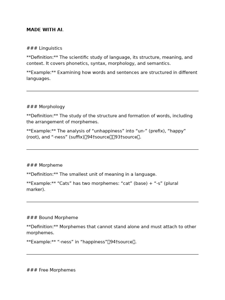 Morphology && Syntax Mids Syllabus | PDF | Verb | Morphology (Linguistics)