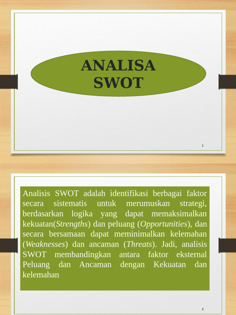 Analisis Swot Ok | PDF | Karier & Perkembangan