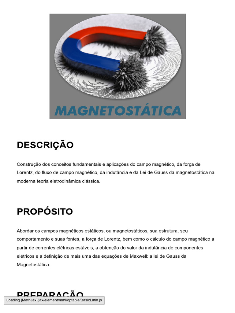 Magnetostática | PDF | Magnetismo | Campo magnético