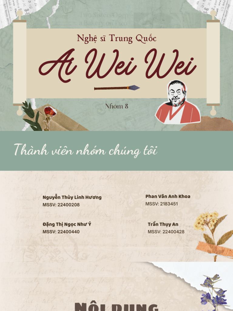 Nhóm 8 - Nghệ Sĩ TQ Ai Wei Wei | PDF