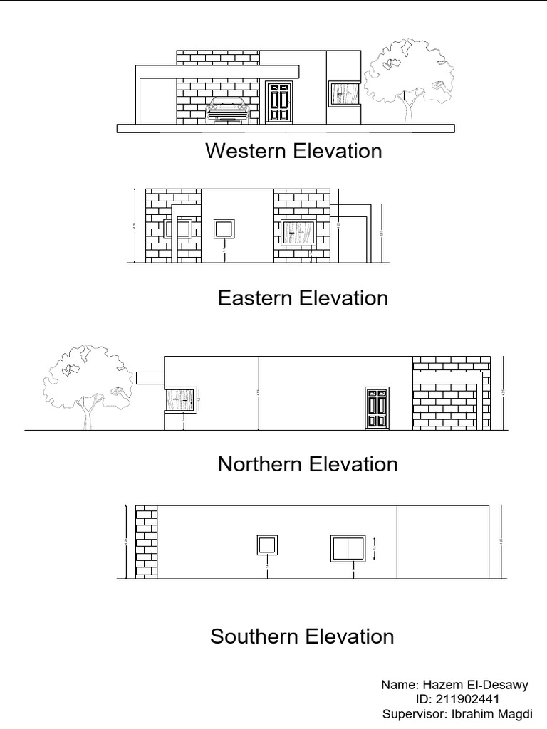 Western Elevation: Name: Hazem El-Desawy ID: 211902441 Supervisor ...