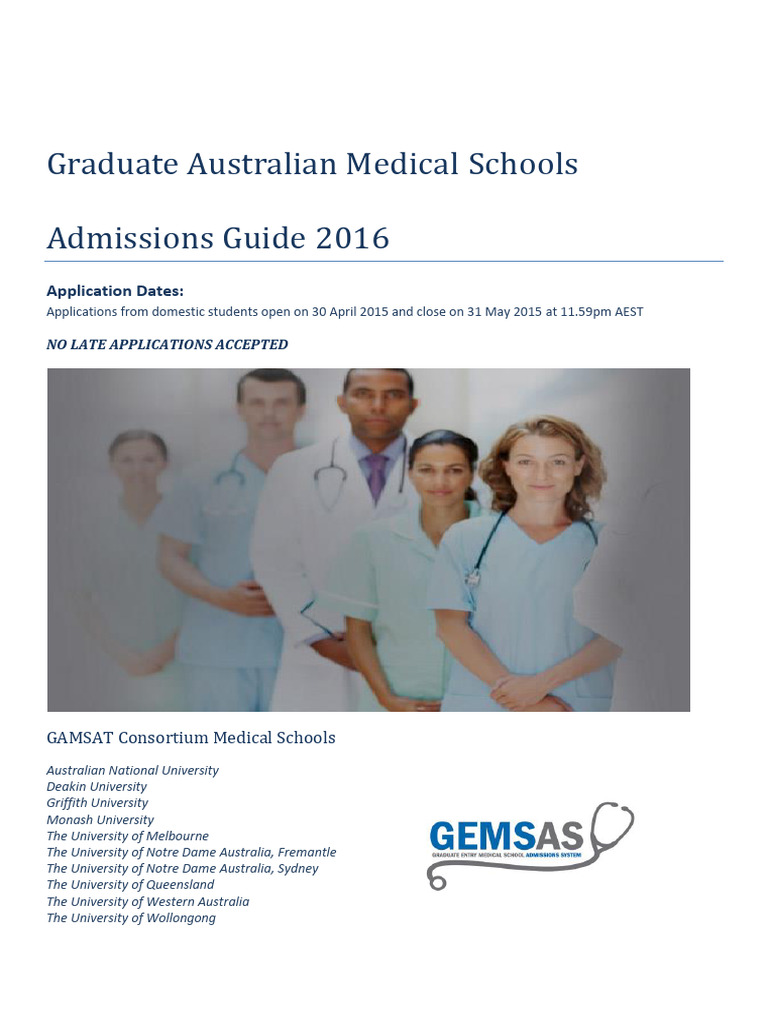 GAMSAT GEM Australia | PDF | Academic Degree | Medical School