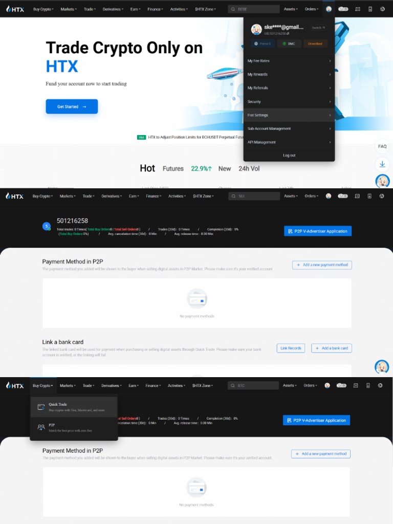 How To Deposit On HTX From Bank Account Eng | PDF