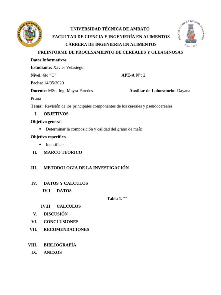 Formato de Informes | PDF