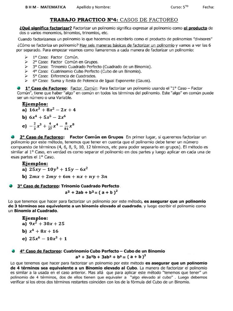 TPN-4 Casos de Factoreo | PDF