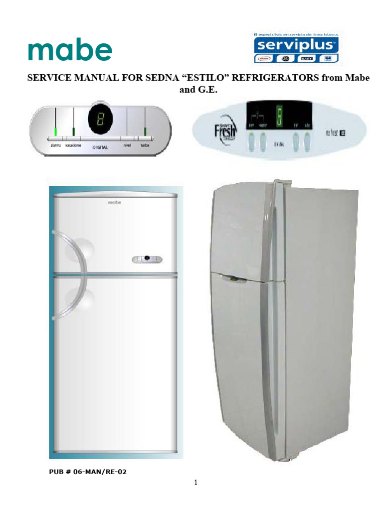 MABE-refrigerator Manual | PDF | Refrigerator | Thermostat