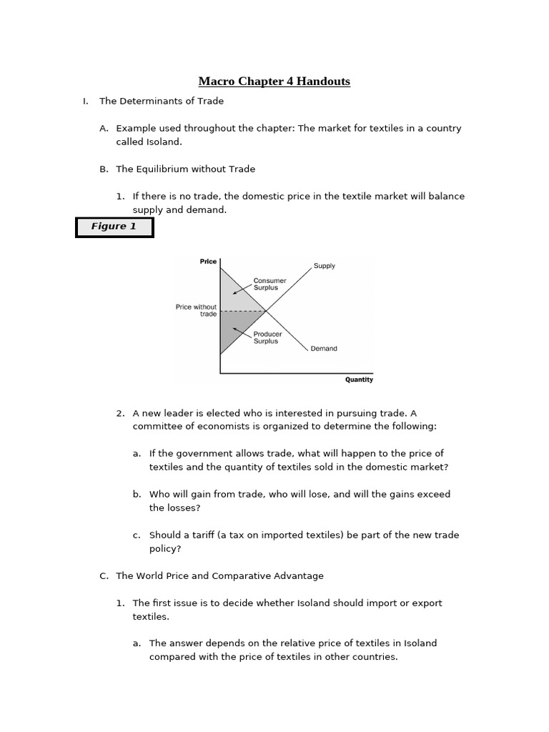 Macro Chapter 4 Handouts | PDF | Economic Surplus | Tariff
