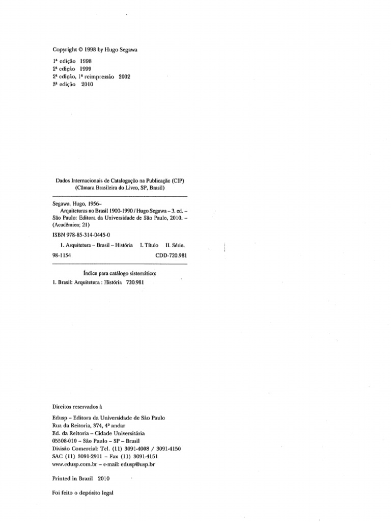 CAP 4 - Modernidade Pragmática 1922-43. Hugo Segawa | PDF
