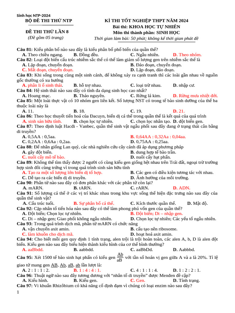 NTP Test 8 2024 | PDF