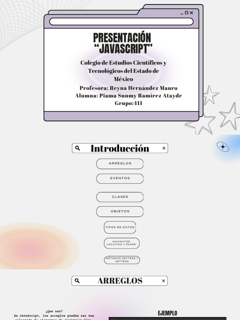 JS Presentacion | PDF | Clase (Programación informática) | Objeto (informática)
