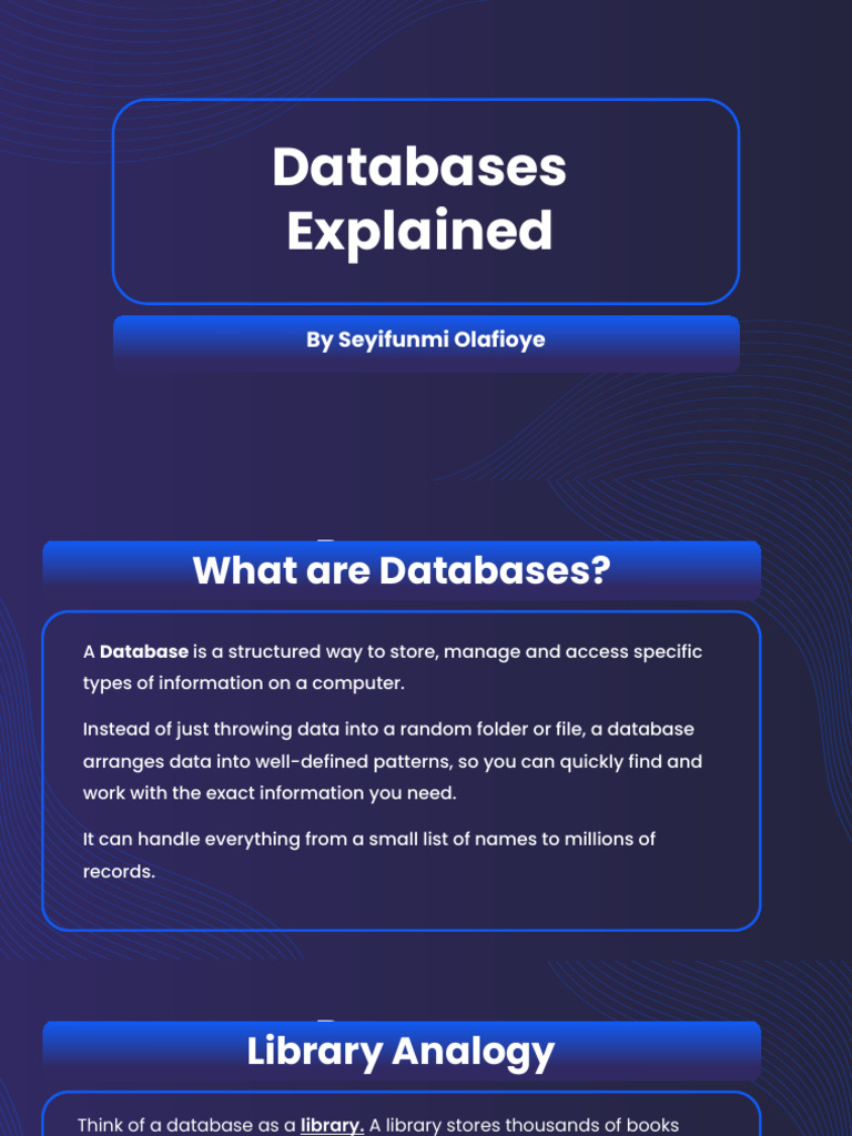 Databases Explained 1728724738 | PDF | Database Index | Databases Databases Explained 1728724738 | PDF | Database Index | Databases