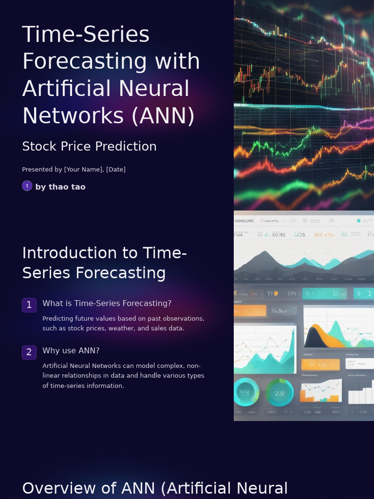 Time Series Forecasting With Artificial Neural Networks ANN | PDF