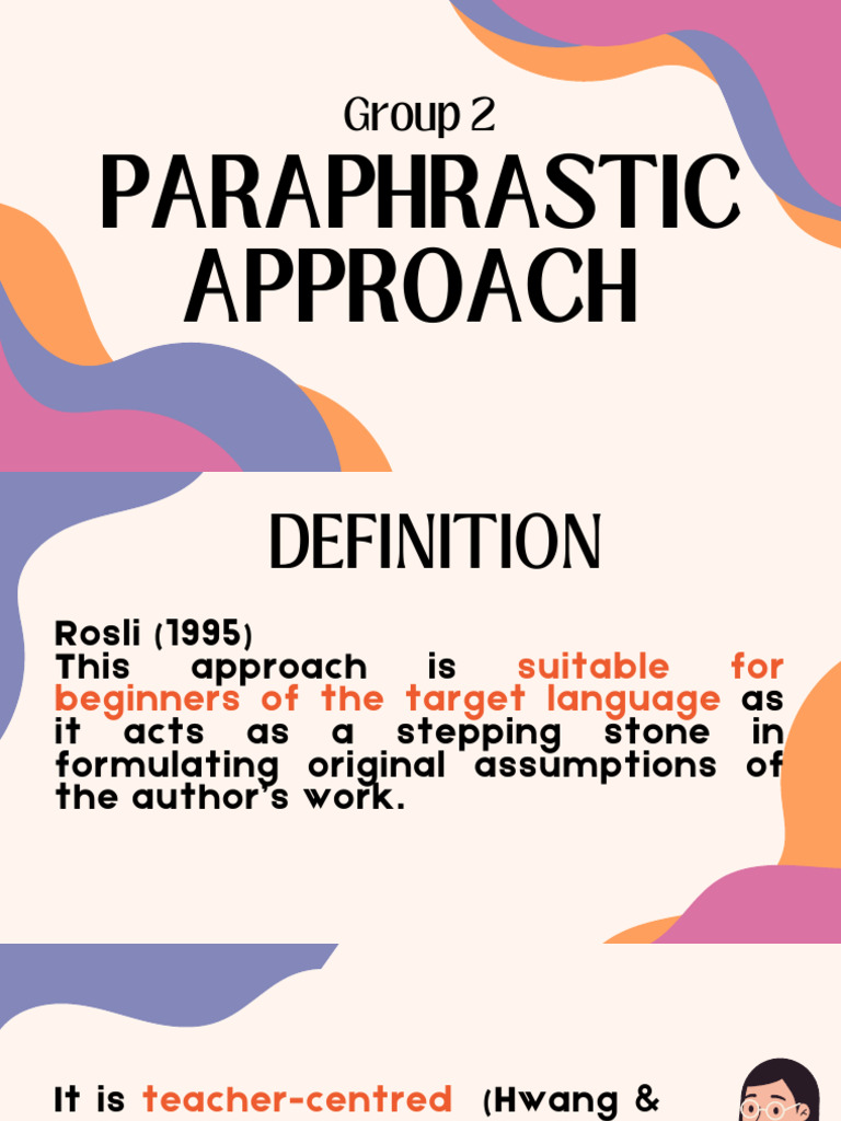 Group 2 Paraphrastic Approach | PDF | English As A Second Or Foreign ...