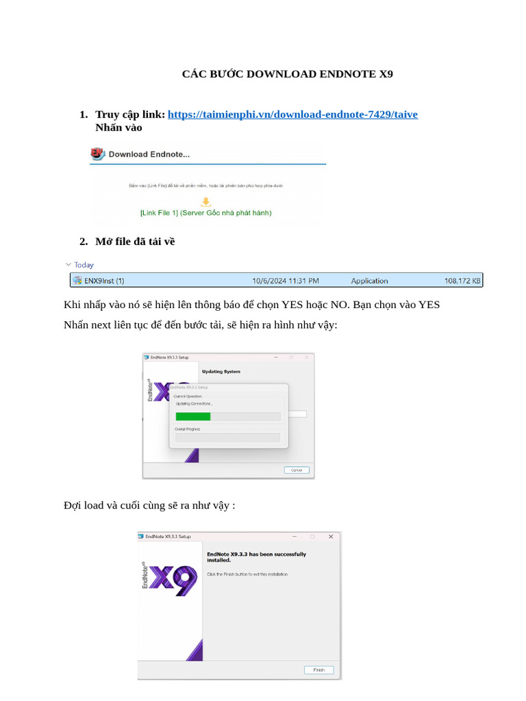 Các Bư C Download Endnote X9 | PDF