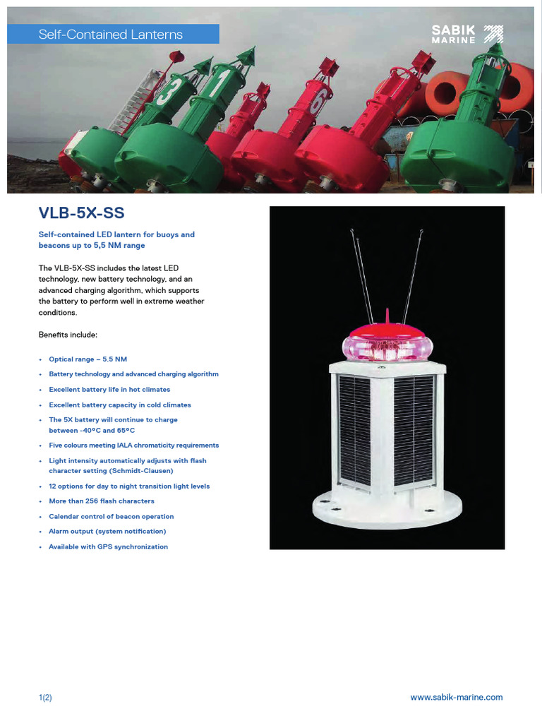 Hydrosphere-SABIK MARINE Datasheet VLB-5X-SS 2020 | PDF | Light ...