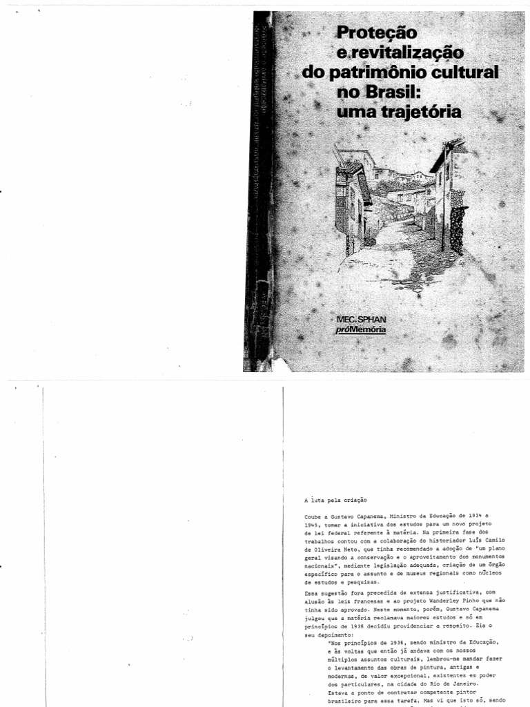 Proteção e Revitalização Do Patrimônio Cultural No Brasil, Uma ...