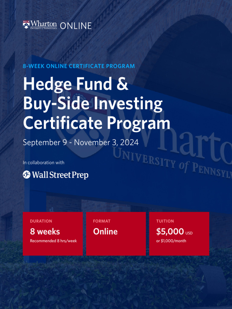 Wharton BuySide Certificate Program | PDF | Hedge Fund | Business