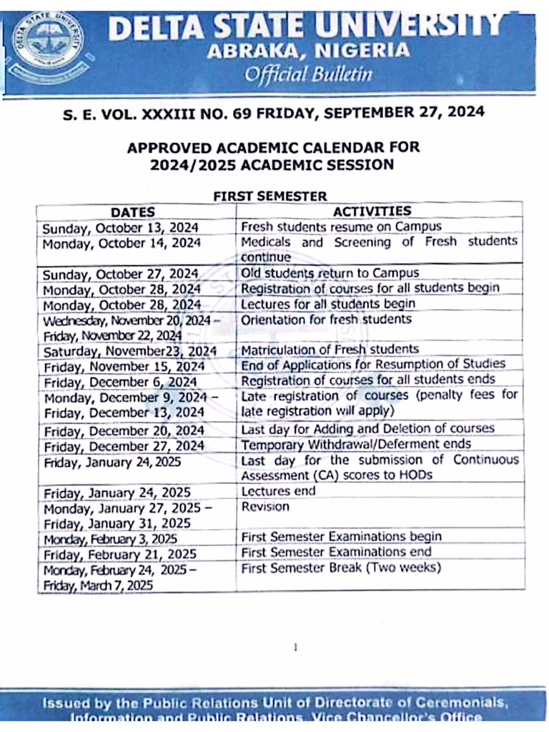 Academic Calendar | PDF