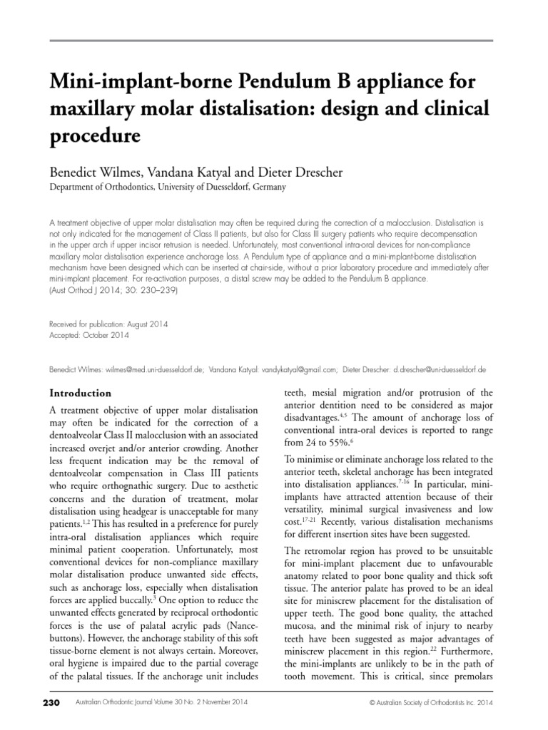 Pendulum_B | PDF | Orthodontics | Dentistry Branches