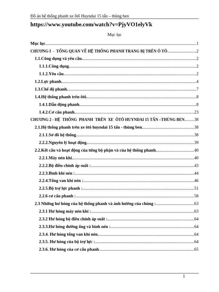 Hệ thống phanh | PDF