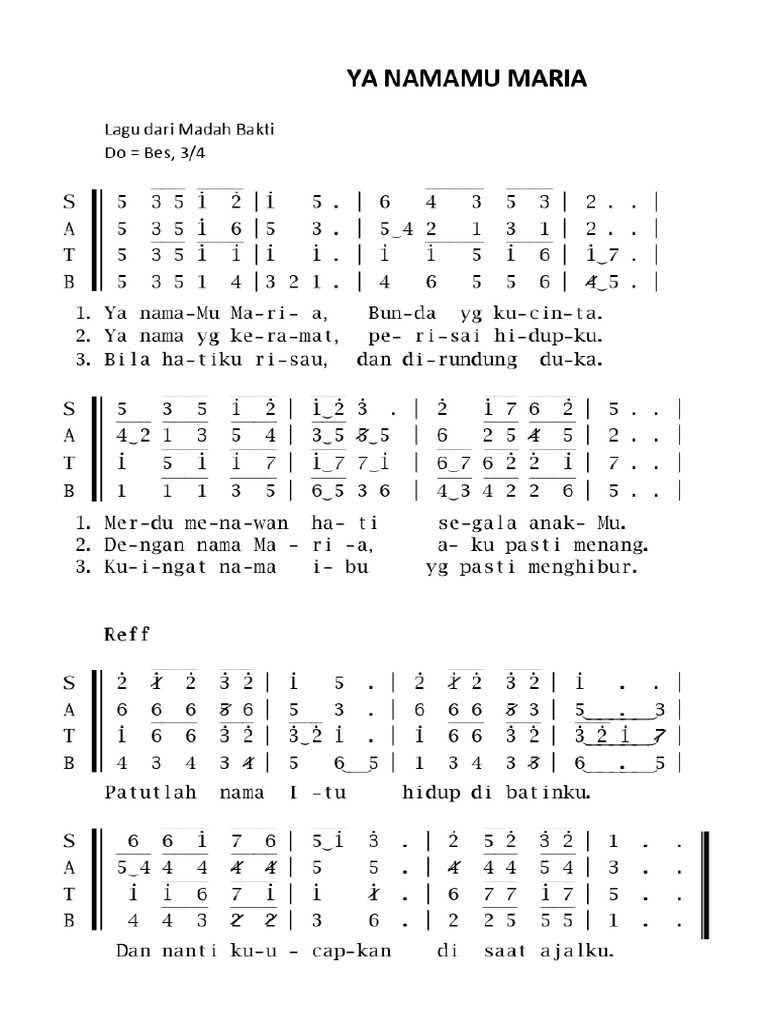 MB 547 Ya Namamu Maria | PDF