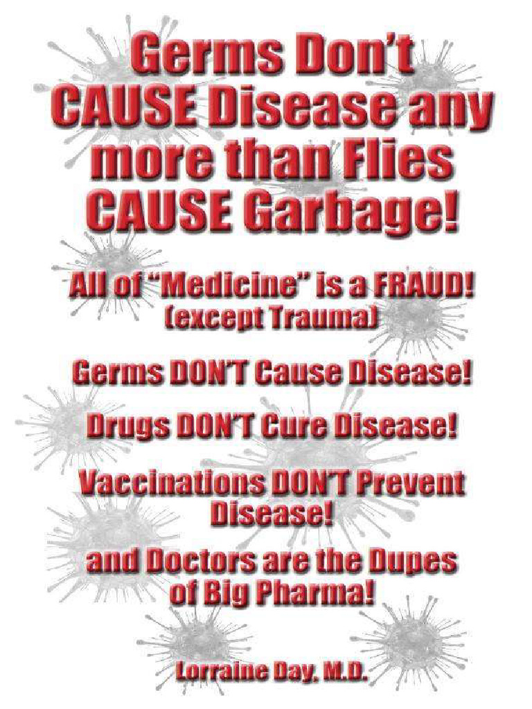 #4-1 Germs Don't CAUSE Disease Any More Than Flies CAUSE Garbage | PDF