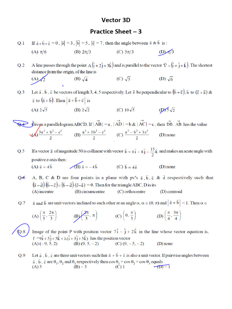 PS-3 Vector 3D | PDF | Teaching Methods & Materials | Computers