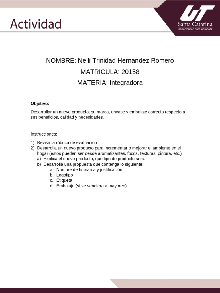 Act 1 Par1 Integradora | PDF | Pinturas | Sustentabilidad